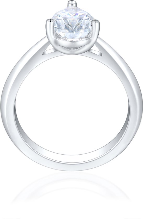 Larissa - 14k Witgouden Peer Solitair Moissanite Ring - 1.5 karaat | bol Larissa - 14k Witgouden Peer Solitair Moissanite Ring - 1.5 karaat | bol