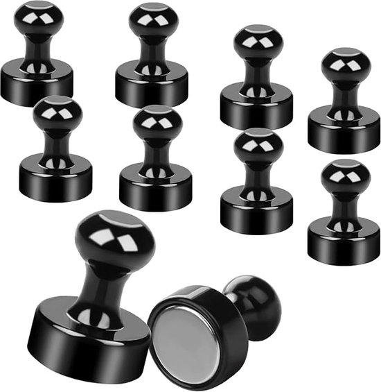 Sterke magneten, 10 stuks, sterke grip, 12 x 16 mm, zwart, neodymium ...