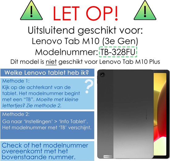 Screenprotector Geschikt voor Lenovo Tab M10 (3rd gen) Screenprotector Bescherm Glas... | bol