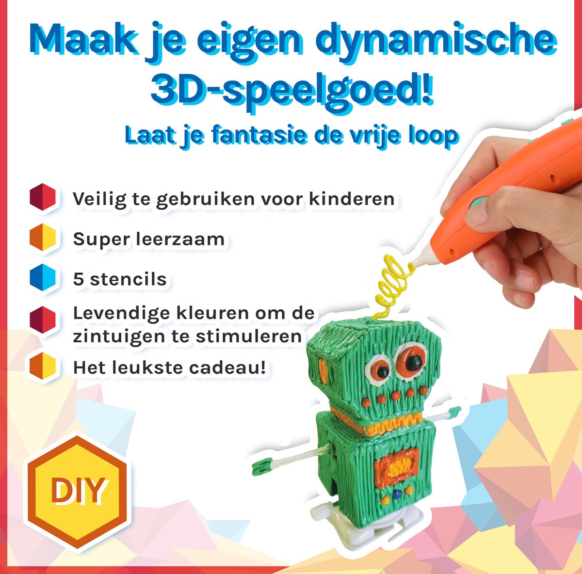 3D&Print 3D Filament Kit - 3D-Pen Sjablonen PLC - Wandelende Robots | bol