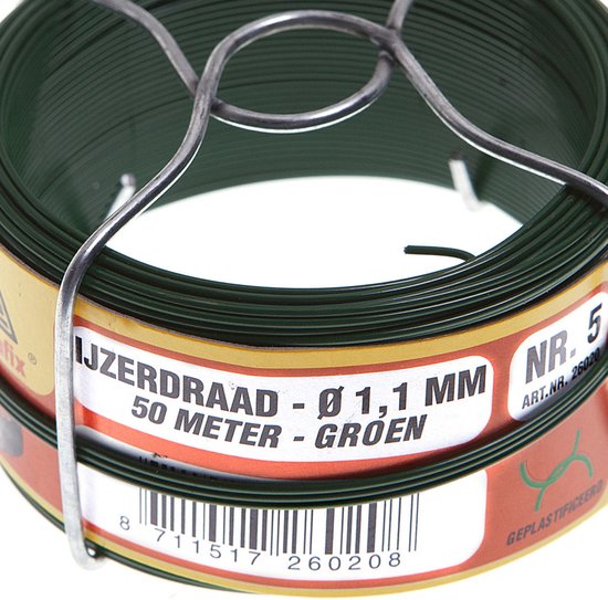 Deltafix IJzerdraad - 2x rol - 1,1 mm x 50 m - geplastificeerd ...
