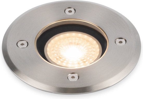 9x HOFTRONIC Maisy - LED Grondspots voor buiten - Rond - RVS - IP65 ...