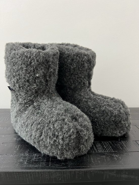 Noordiq - Merino Wollen Sloffen - Zwart - Maat 35/36 | bol