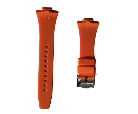 Intergrated rubber watch strap Orange for Tissot PRX 35mm ...