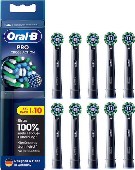Oral-B PRO Cross Action Black opzetborstels - 10 stuks | bol