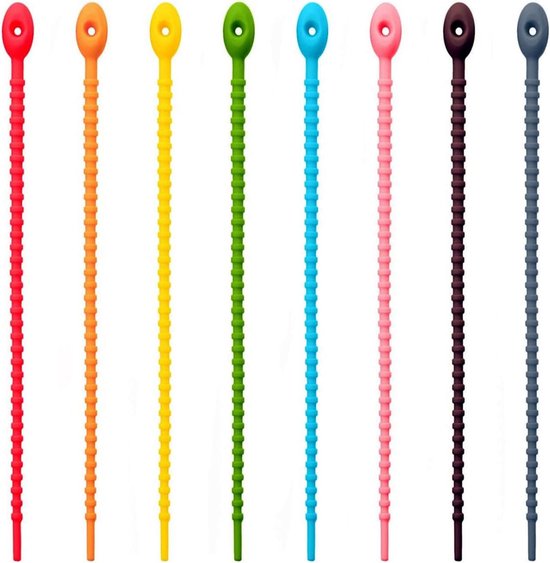 Attaches de câble colorées en Silicone, 24 pièces, attaches de câble ...