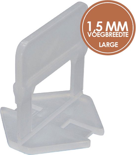 Raimondi Levelling clips 1,5 mm LARGE 600 stuks | bol