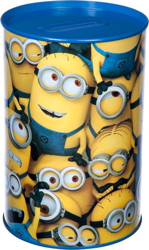 Minions-Tin-coin-bank-blauw - Maat One-size | bol.com
