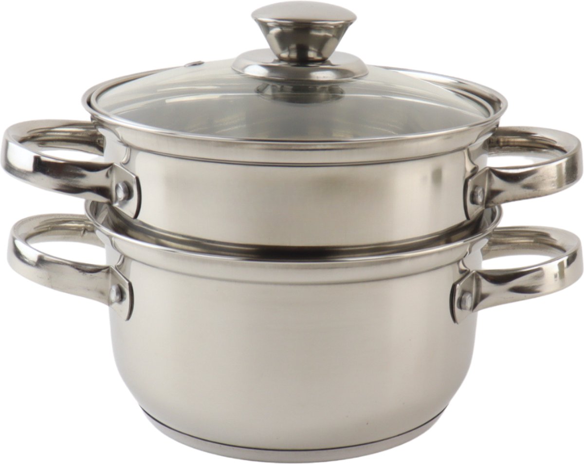 OTIX Stoompan - Couscous - Pan - Inductie - Groente - Stomer - 18cm - 3 ...