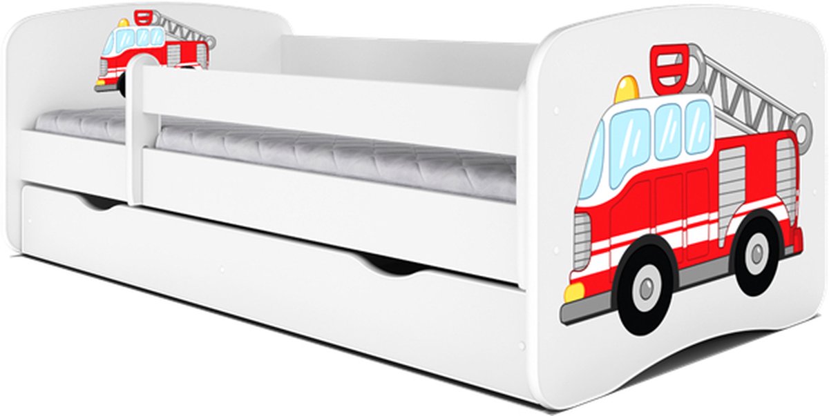 Bed babydreams wit brandweer zonder lade zonder matras 160/80 | bol.com