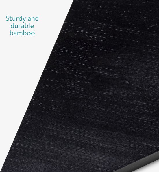 Navaris Table d'Angle en Bambou Zwart - Organisateur de Rangement pour ...