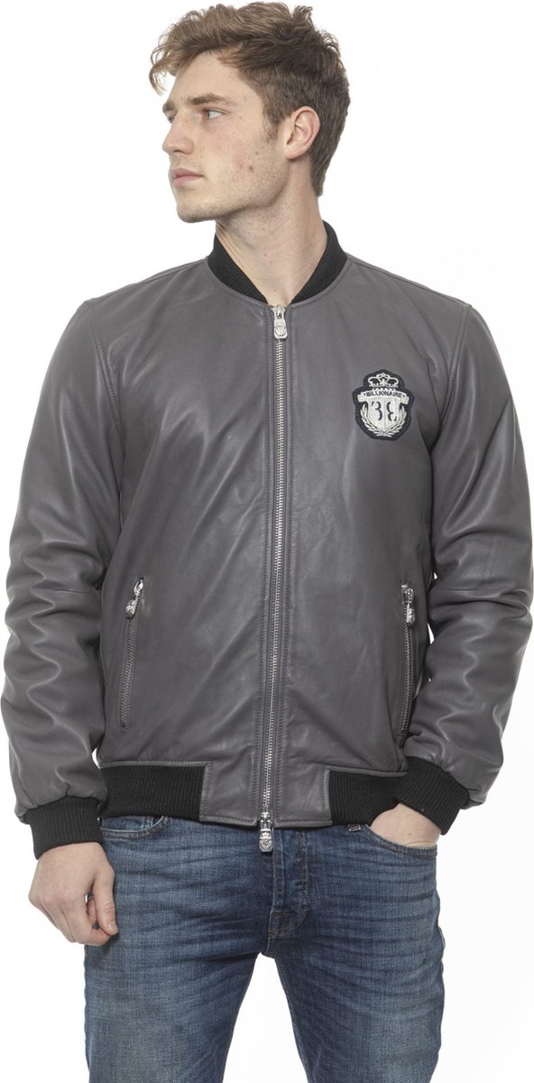 Billionaire Italian Couture - Gray Leather Jacket | bol.com