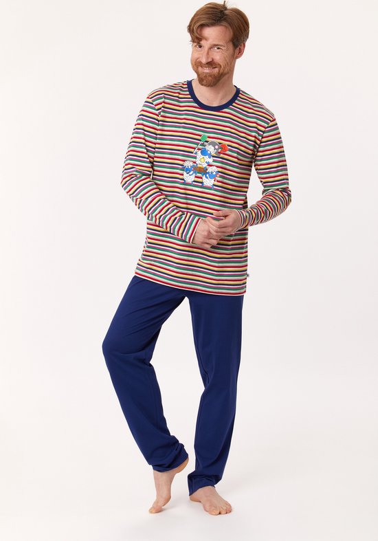 Woody pyjama jongens/heren - multicolor gestreept - schaap - 222-1-PLS ...