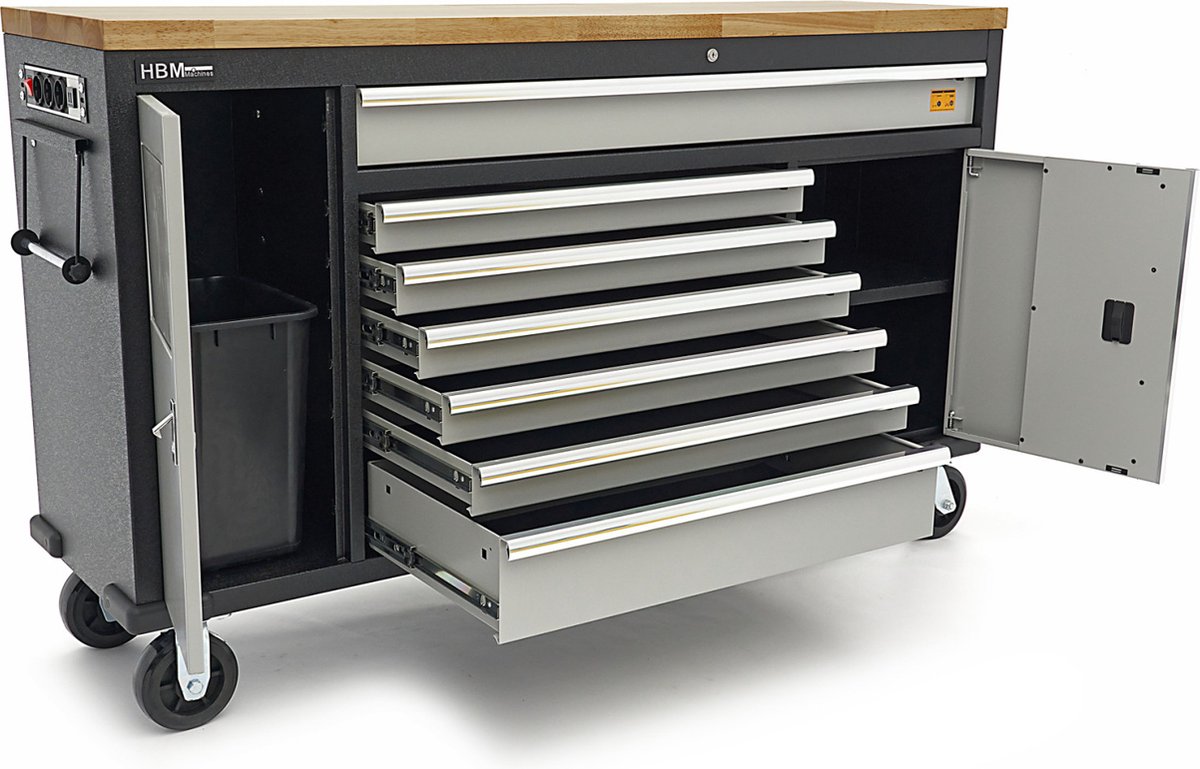 168 Cm. Professionele Verrijdbare Gereedschapswagen, Werkbank Met ...