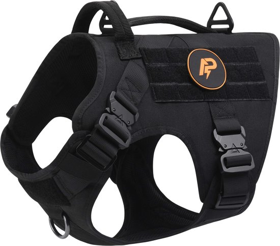 Hondentuigje - Anti-Trek Tuig - Hondenharnas - Tactical Hondenvest - Zwart | bol.com
