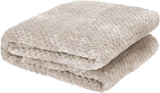 Mivida - Fleece Deken - 200x220 - Beige - Zacht - Polyester - Deken ...