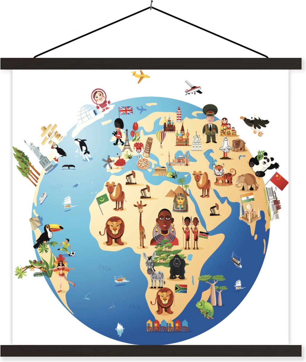 Posterhanger incl. Poster - Schoolplaat - Een cartoonillustratie van ...