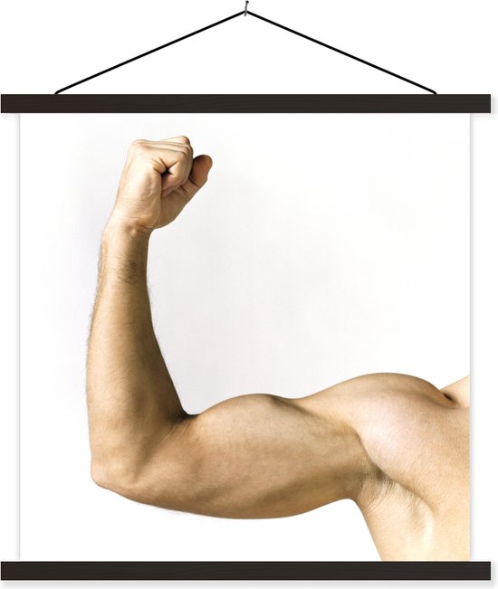 Posterhanger incl. Poster - Schoolplaat - Man die zijn Biceps Brachii ...