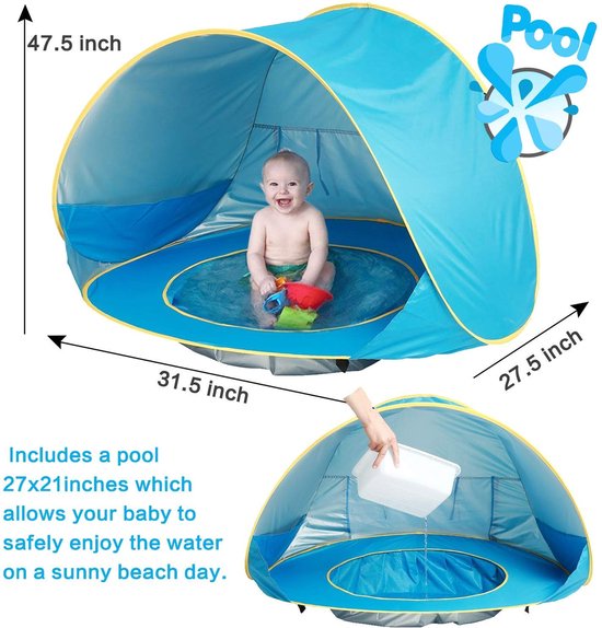Needventure Baby Strandtent - Pop-up Tent - Windscherm Strand - Camping ...