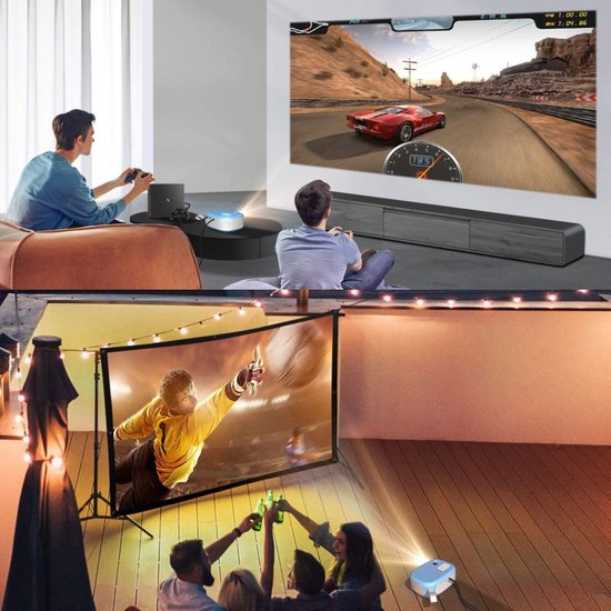 Mini beamer | 4K Cinema | Mini projector | Met ingebouwde speaker | Met ...