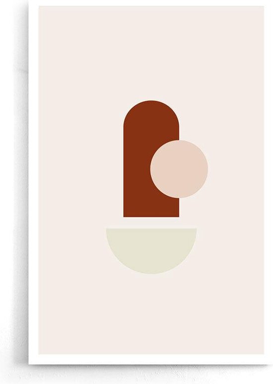 Walljar - Unbalanced Shapes - Muurdecoratie - Poster | bol