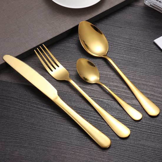 SensaHome - 16 -Delige Gouden Bestek set | bol.com