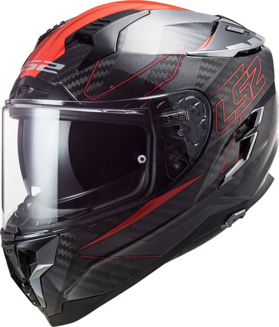 LS2 FF327 Challenger Carbon Fold Glans Rood Integraalhelm L | bol.com