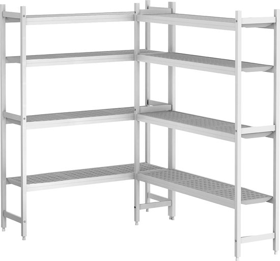 Rekken set Aluminium (geanodiseerd) - L-vorm links - totale diepte: 460 ...