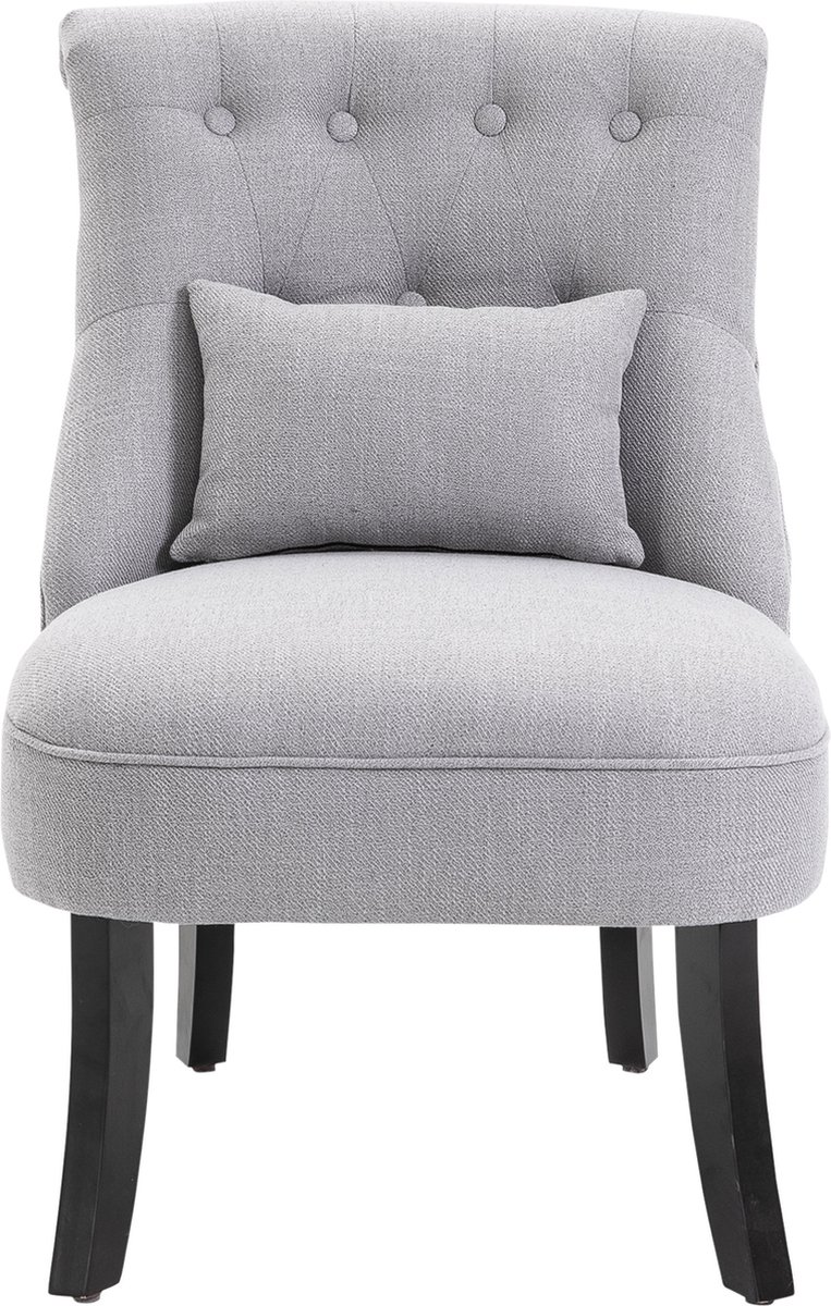 HOMCOM Relaxstoel met rugkussen tv-stoel fauteuil verhoogde poten ...