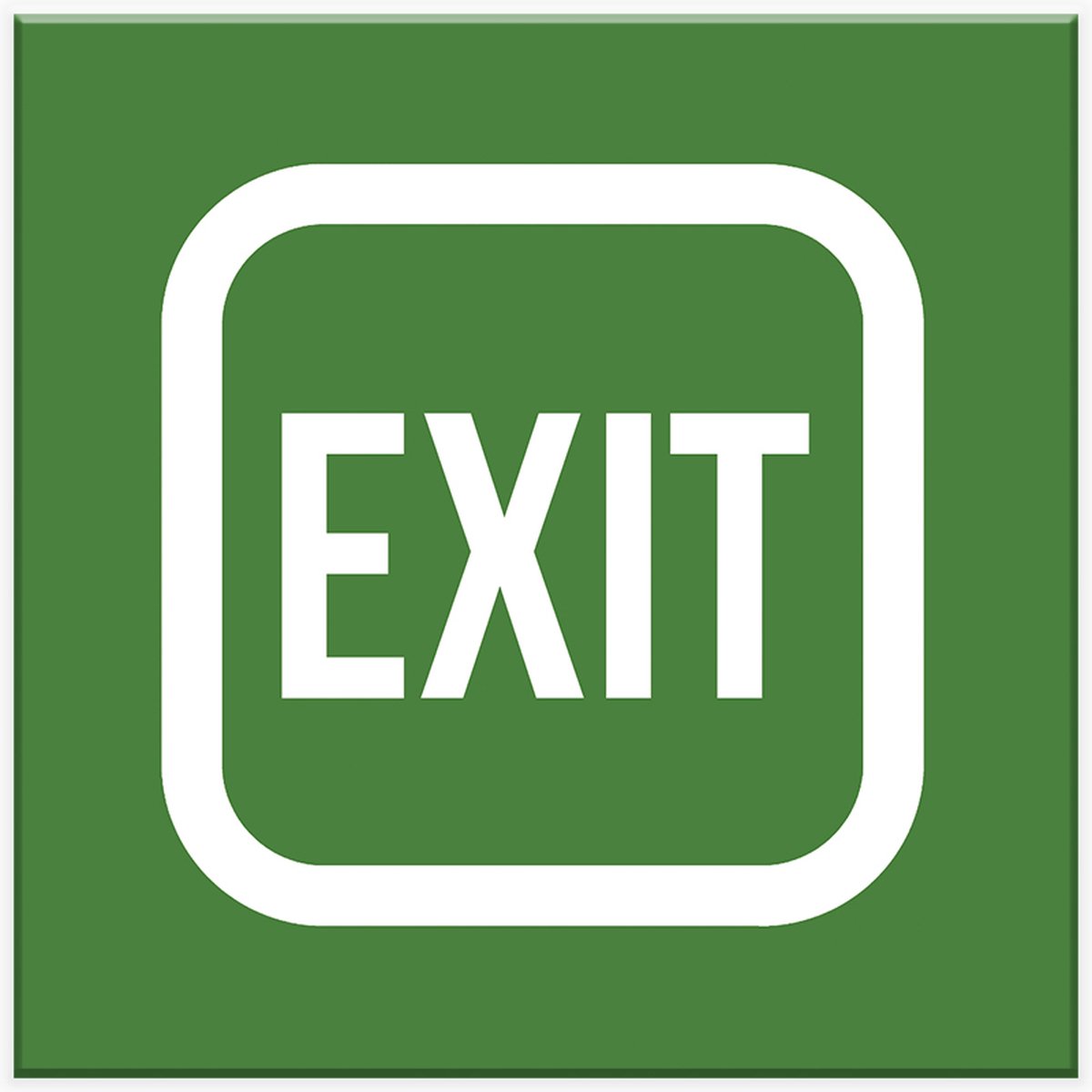 Pictogram polystyreen | "Exit" | 10 x 10 cm | Deurbordje | Groen ...