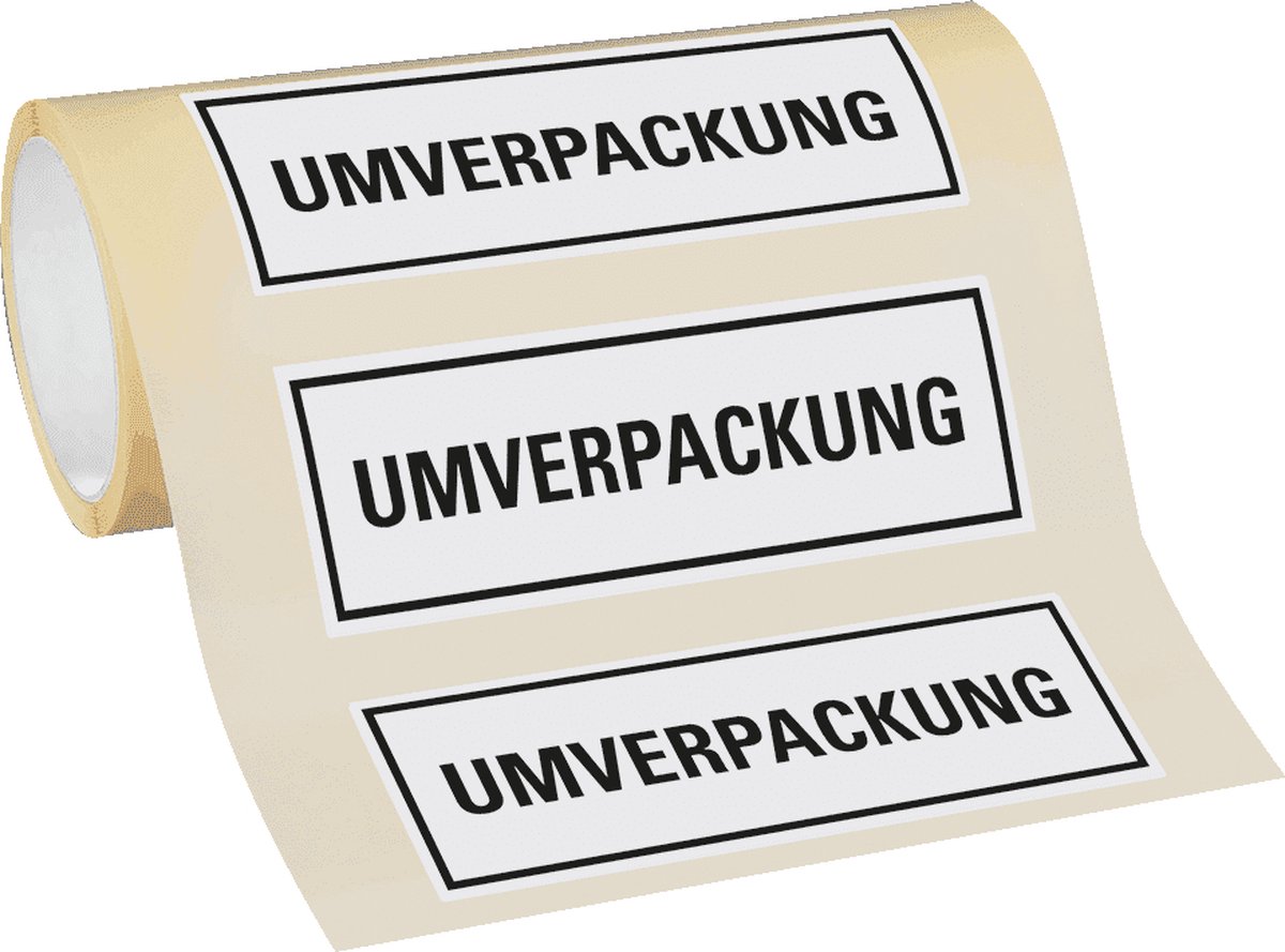 Umverpackung sticker, zelfklevend papier, 500 op rol | bol.com