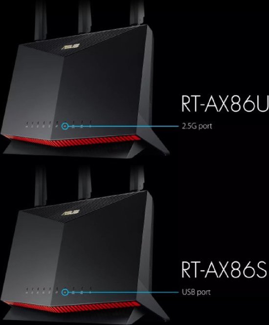 ASUS RT-AX86S - Gaming Router - AiMesh - WiFi 6 - AX - Zwart | bol