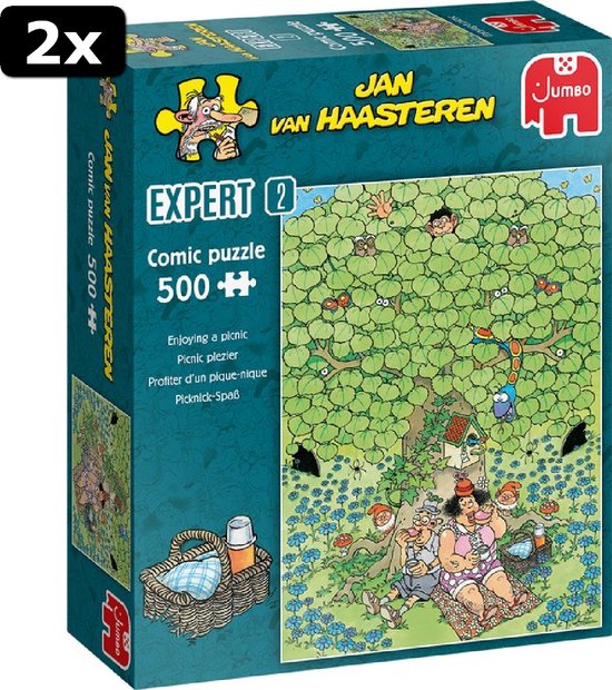 2x Jan van Haasteren Expert 2: Picknick Plezier puzzel - 500 stukjes | bol