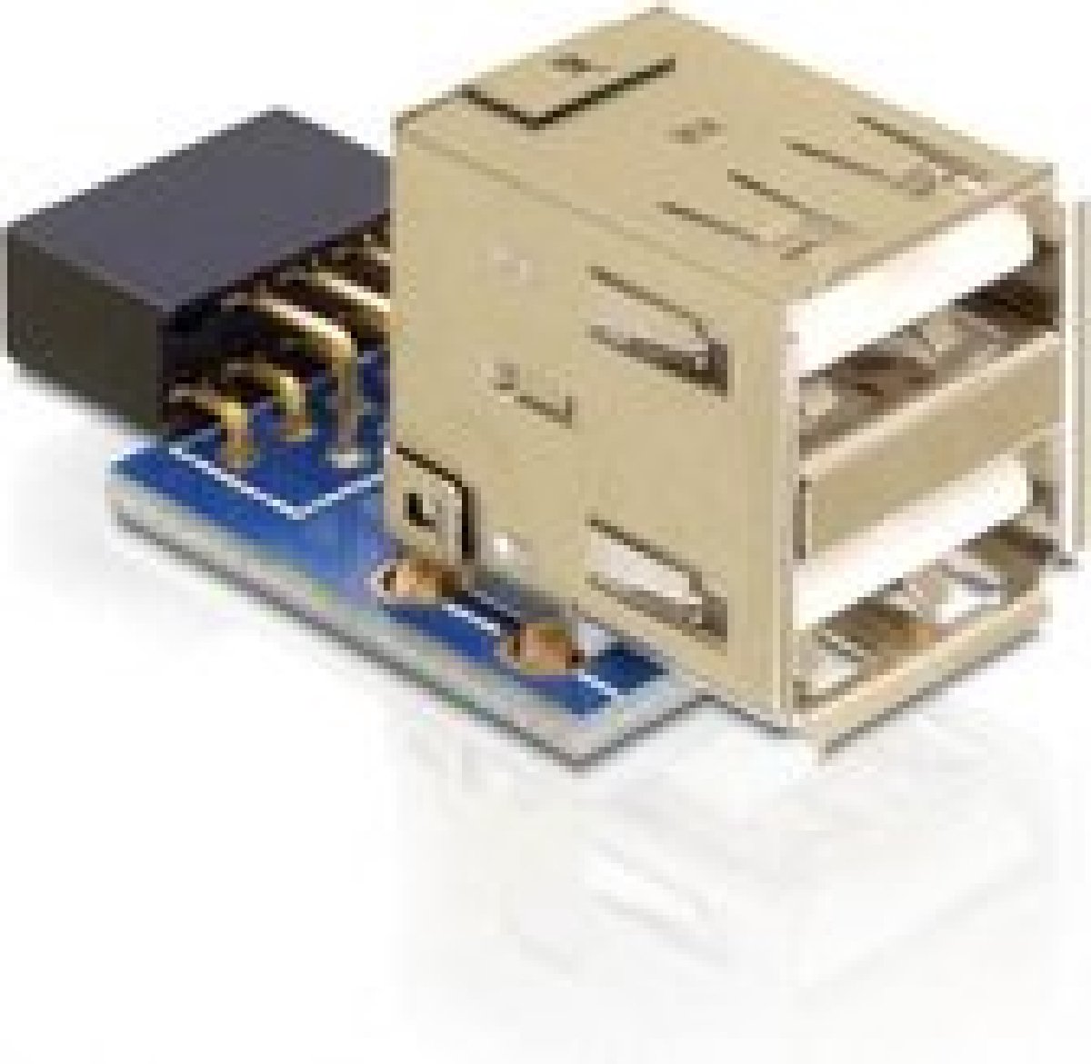Delock - USB Pin Header Buchse - 2 x USB 2.0 Buchse - oben | bol.com