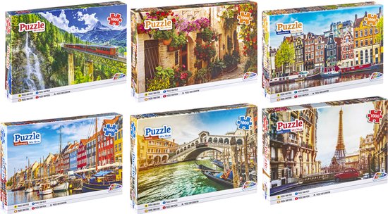 Grafix Advantage pack 6x Puzzle 1000 pièces adultes | Puzzles de ...