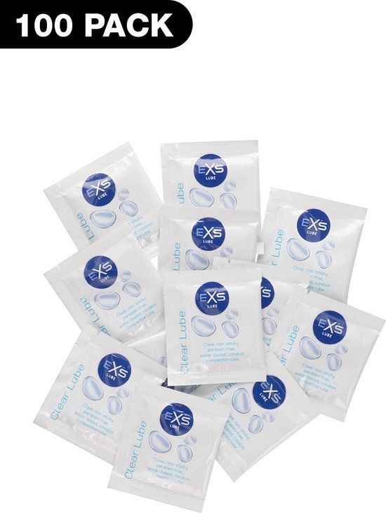 EXS Clear Lube Sachets 100 pack - 10 ml | bol.com