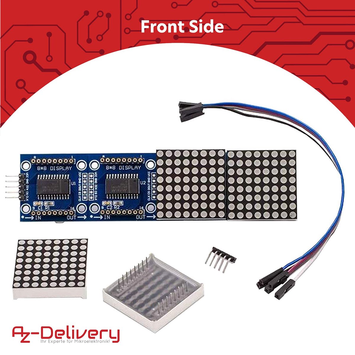 AZDelivery MAX7219 8x32 4 in 1 Dot Matrix LED Display Module compatibel met Arduino... | bol.com