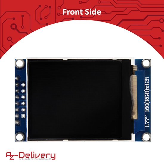 AZDelivery 5 x SPI TFT Display met 1,77 inch ST7735 en 128x160 Pixels ...
