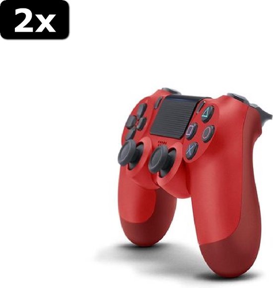 2 manettes Sony Dual Shock 4 V2 - PS4 - Rouge | bol