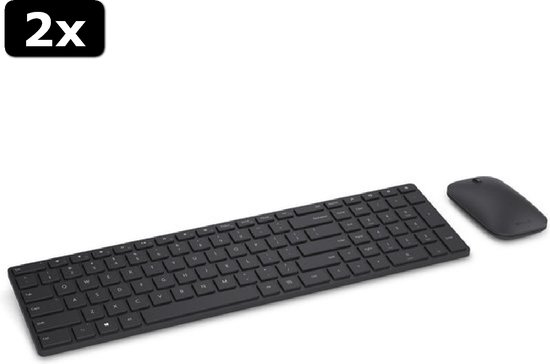 2x Microsoft Designer Bluetooth Desktop - Draadloos Toetsenbord en Muis - Qwerty | bol