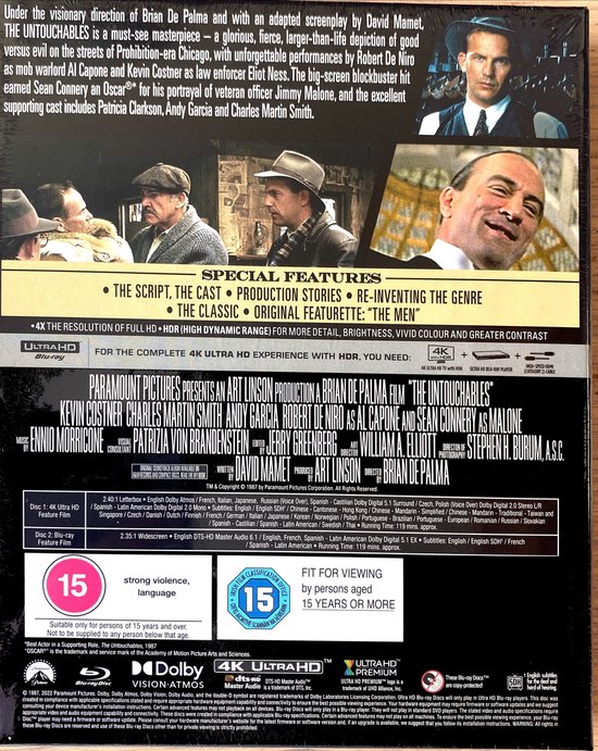 The Untouchables - [4K Ultra HD + Blu-ray] (Ultimate Collector's ...