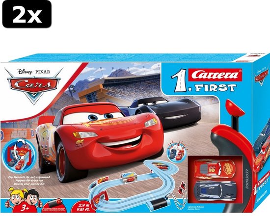 2x Carrera First Disney Cars Racebaan 290 cm + 2 Auto's | bol.com