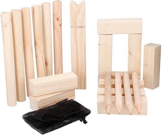 Eddy Toys Houten Kubb-Spel 22-delig | bol.com