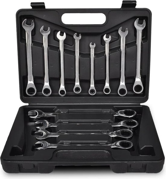 VidaXL Ratel Steeksleutelset – Ratelsleutel / Moersleutel ...