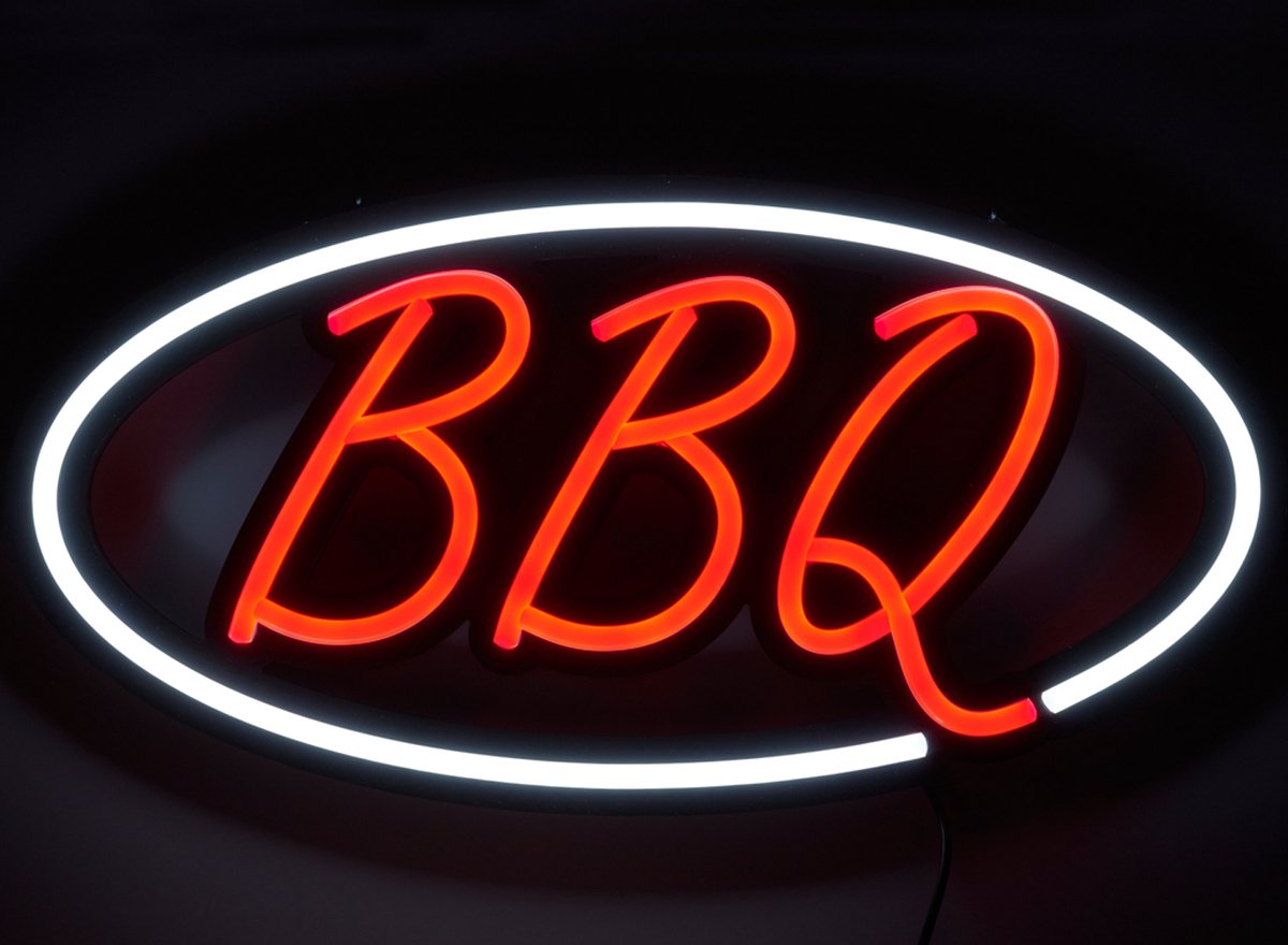 Neon bord - BBQ - Neon - Neon bord BBQ - Neon lamp - Neon verlichting ...