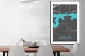 Fotolijst incl. Poster - Stadskaart - Bussloo - Plattegrond - Water ...