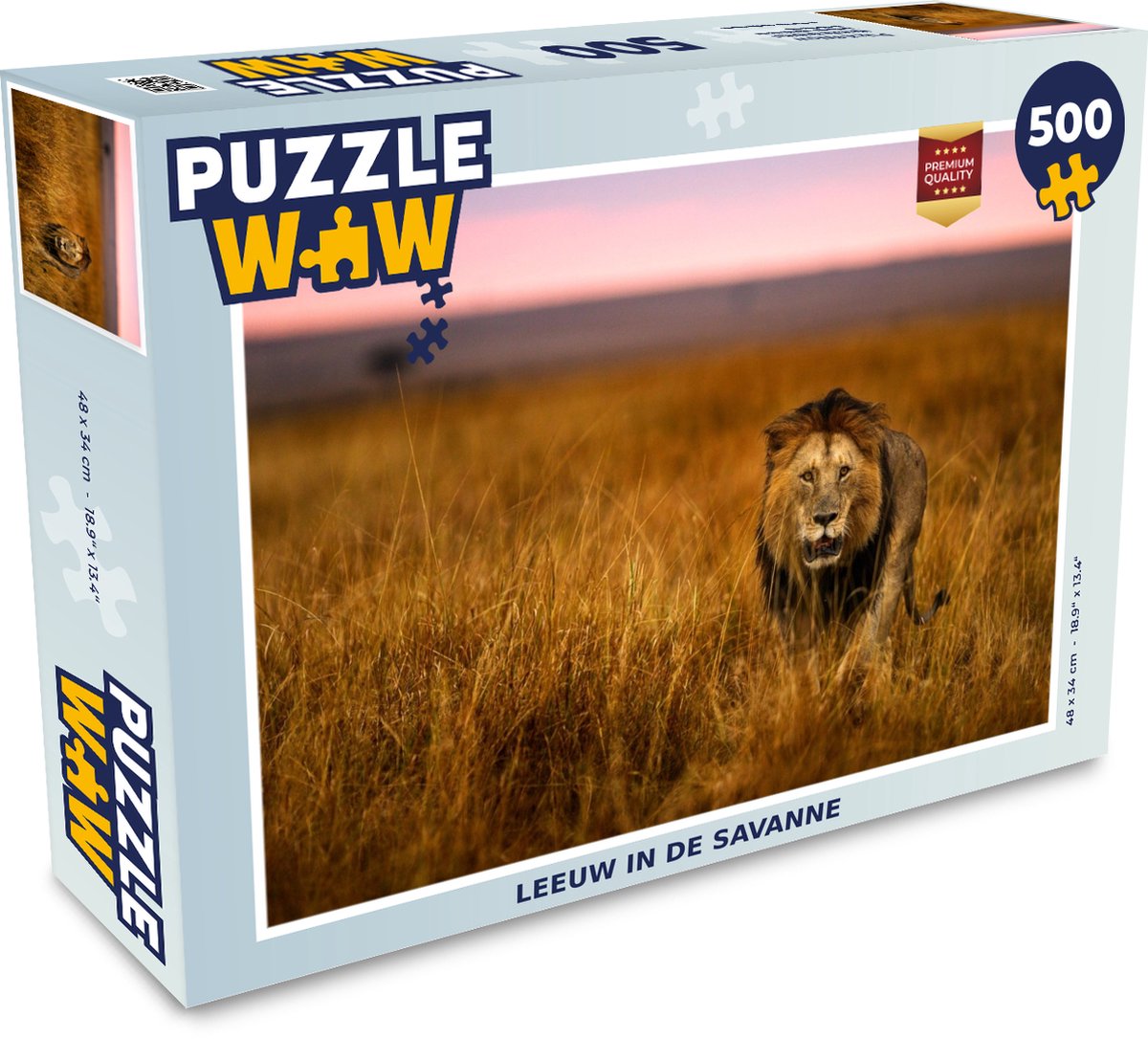 Puzzel Leeuw - Savanne - Gras - Legpuzzel - Puzzel 500 stukjes | bol.com