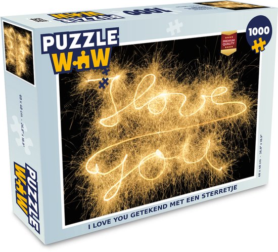 Puzzel I Love You getekend met een sterretje - Legpuzzel - Puzzel 1000 ...