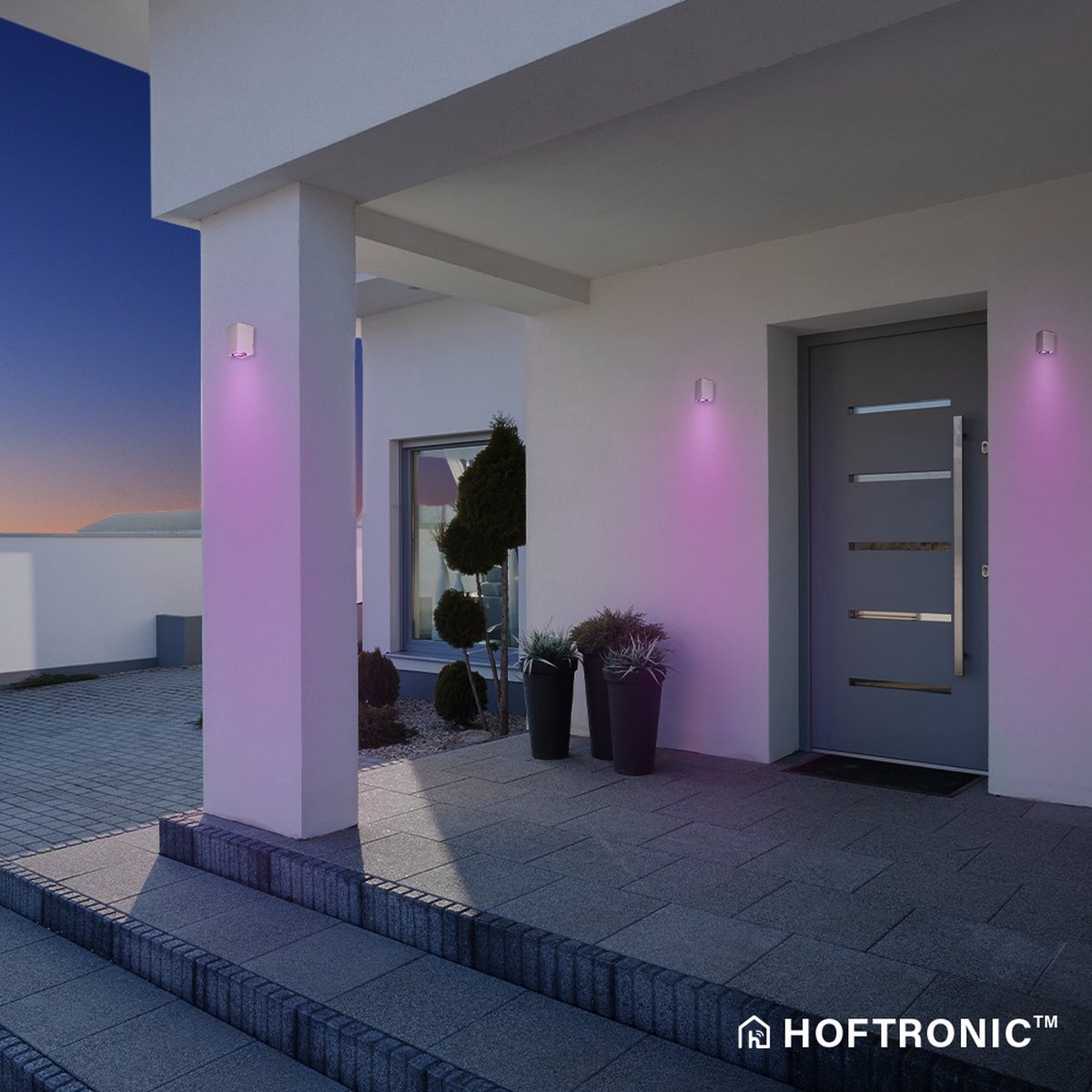 Marion - Smart WiFi+Bluetooth LED wandlamp kubus - Incl. 5,5 Watt RGBWW ...