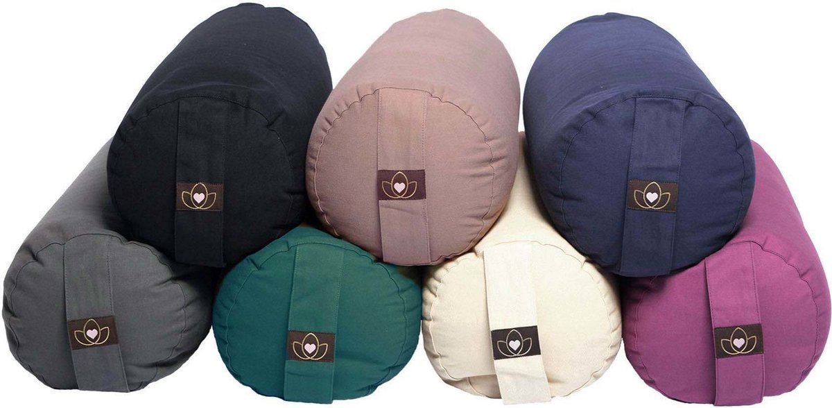 Yoga bolster eco taupe rond - Lotus | bol